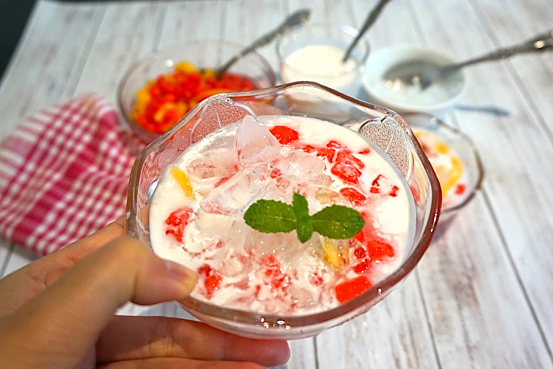Thai Red Ruby Dessert Recipe | Tub Tim Grob | ทับทิมกรอบ - Lion Brand